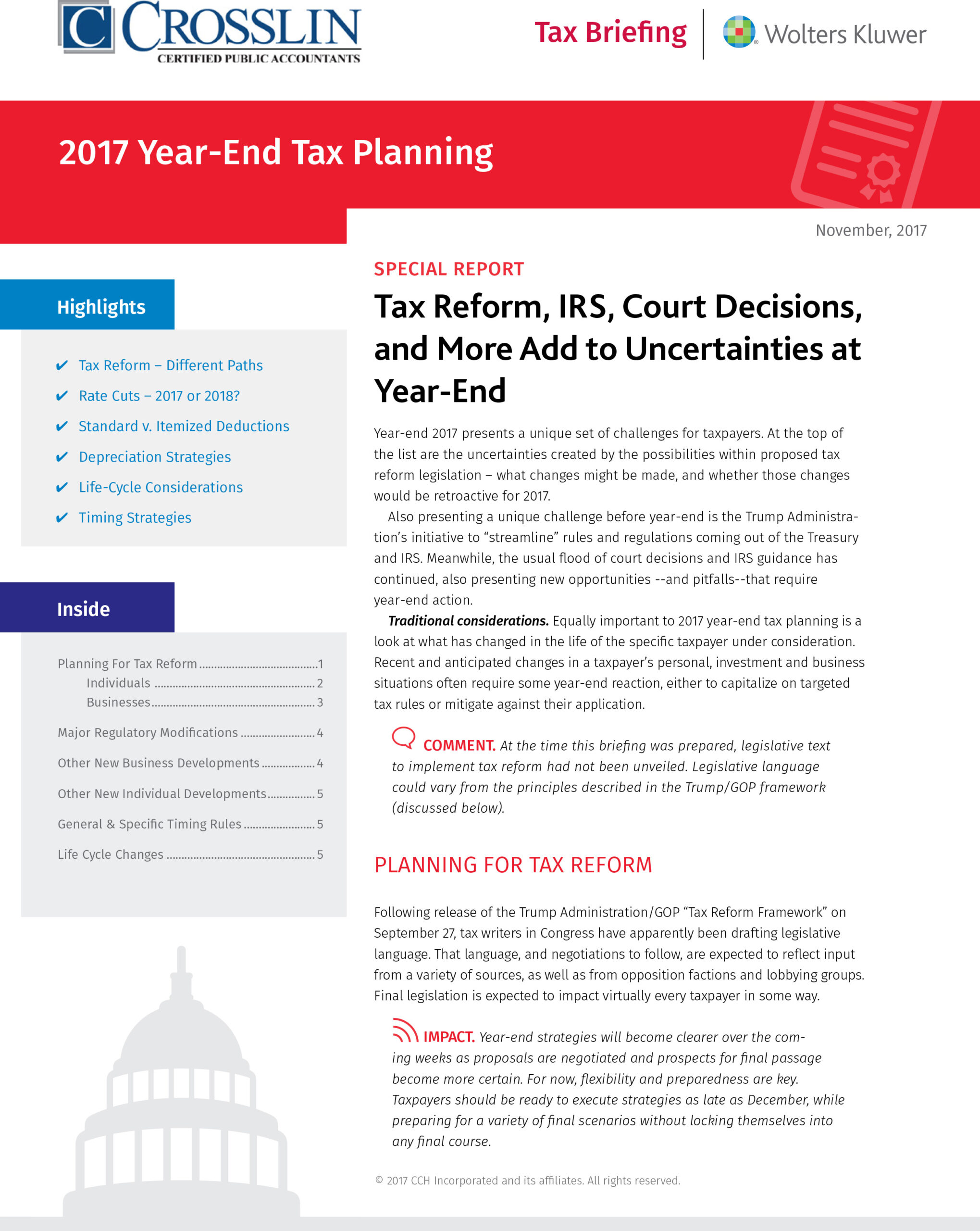 Tax Booklet Available - Crosslin